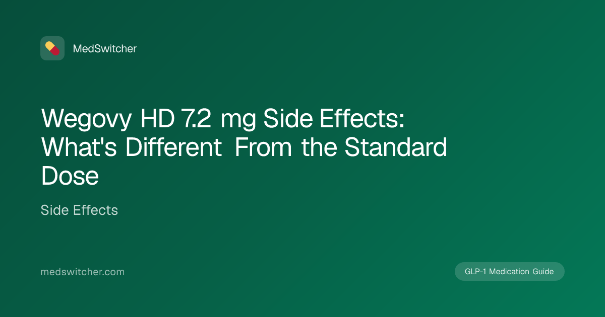 Wegovy HD 7.2 mg Side Effects: What's Different From the Standard Dose ...
